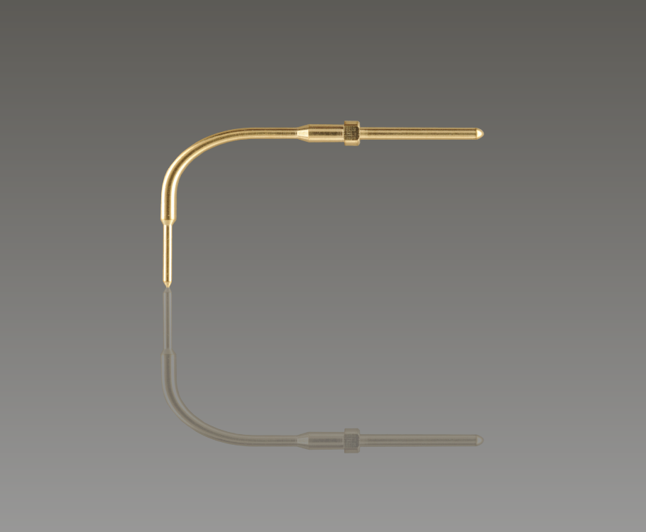 Removable bent pin with PCB tail termination | Lemco Précision SA